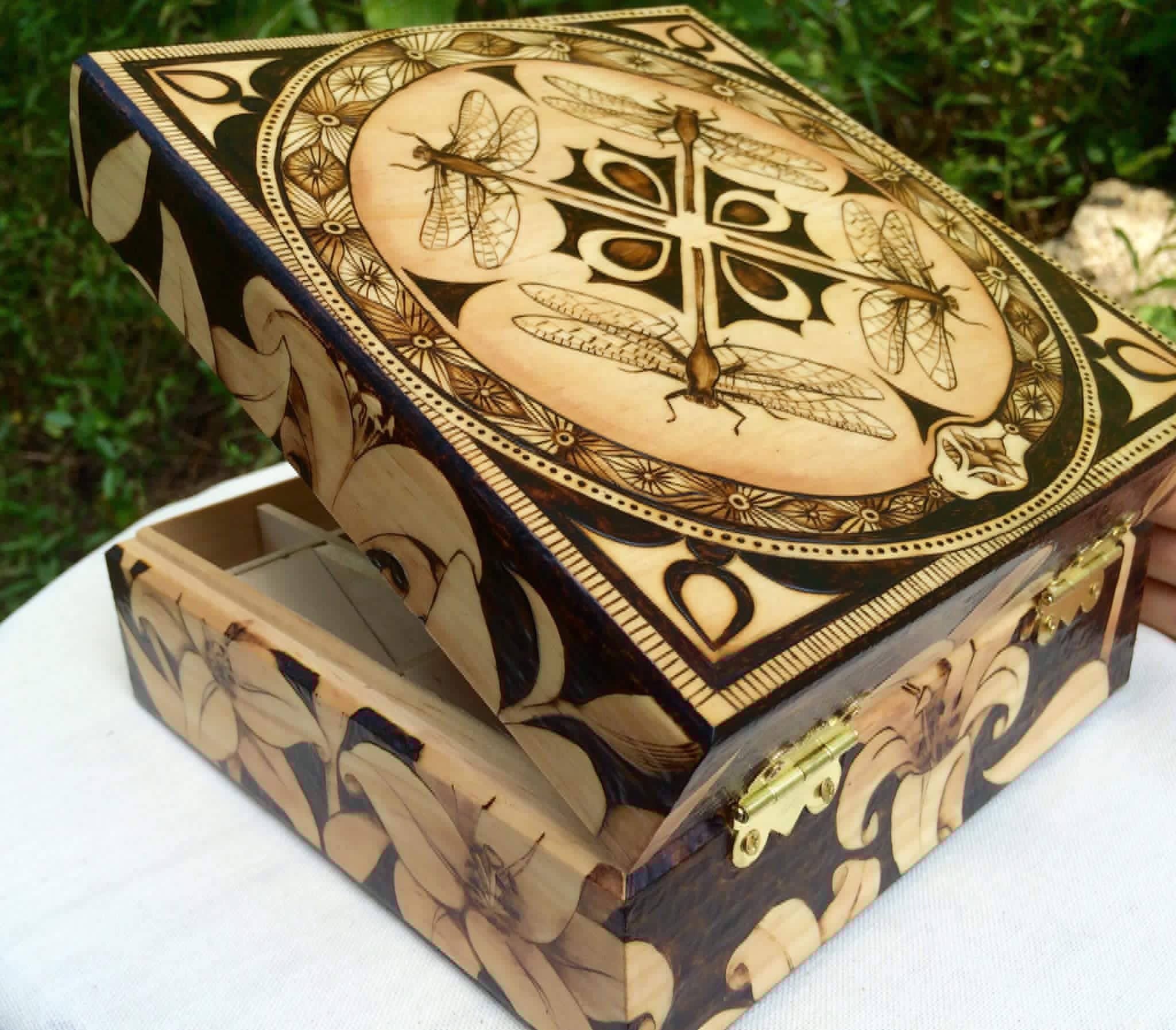 Woodburned Boxes
