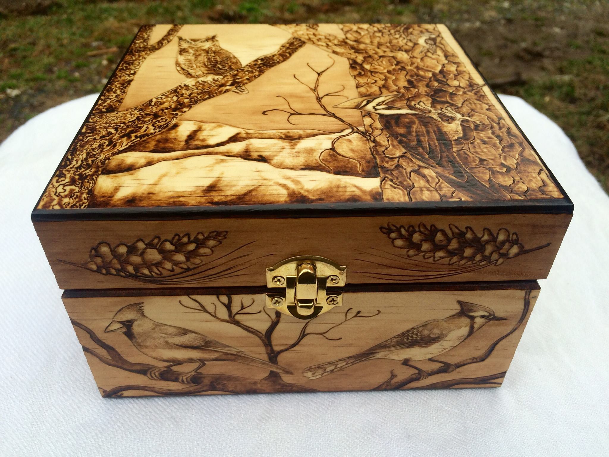 Woodburned Boxes