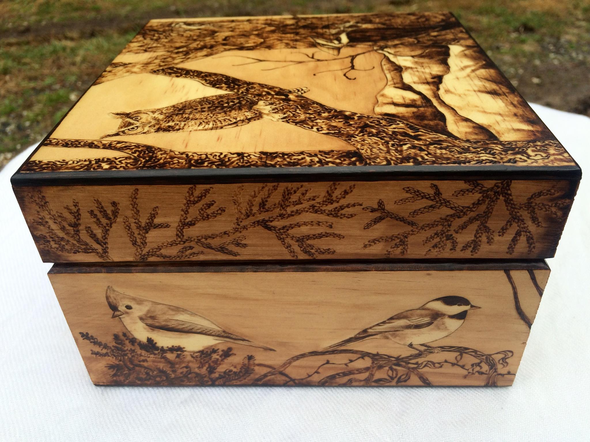 Woodburned Boxes