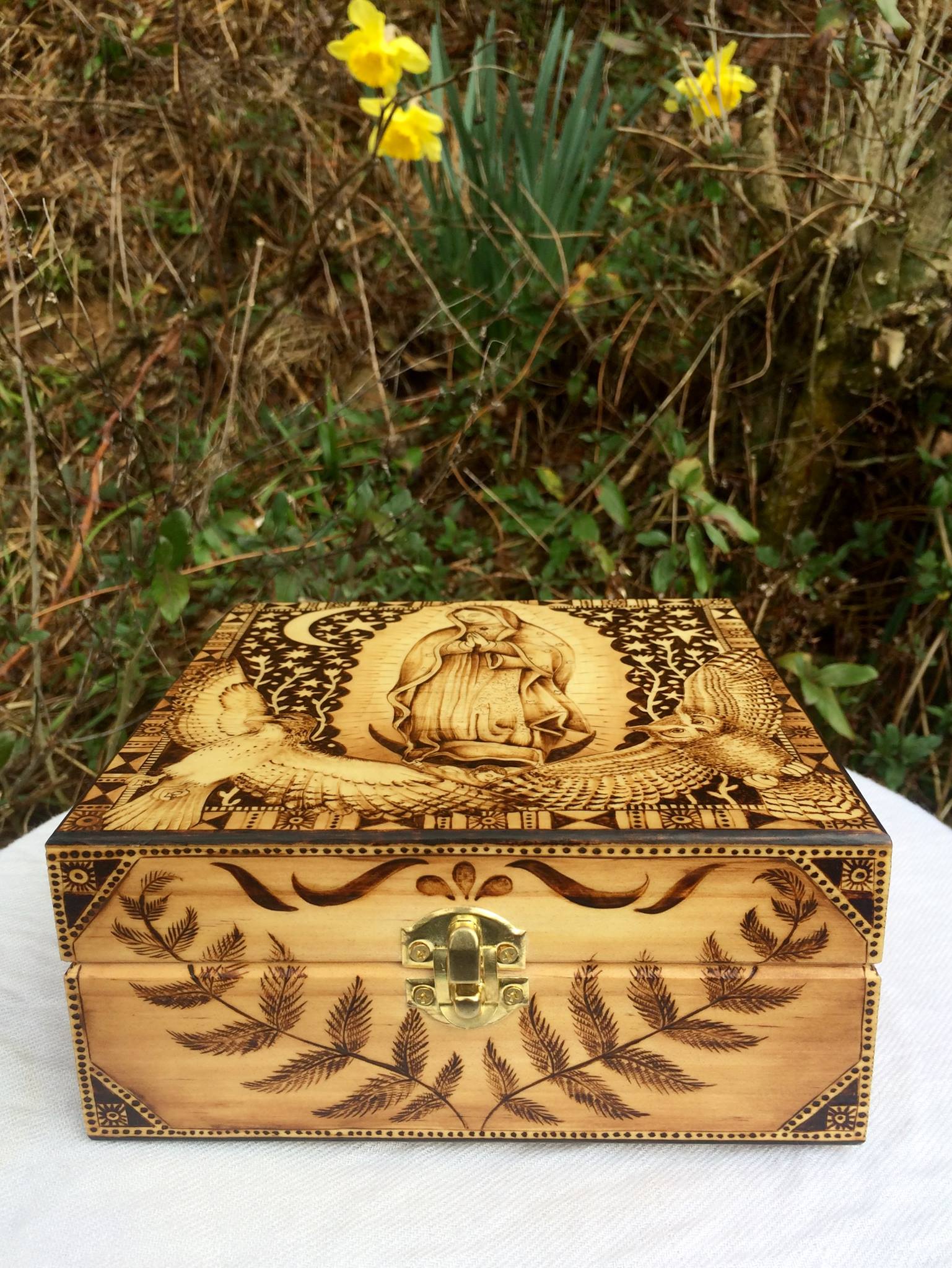 Woodburned Boxes